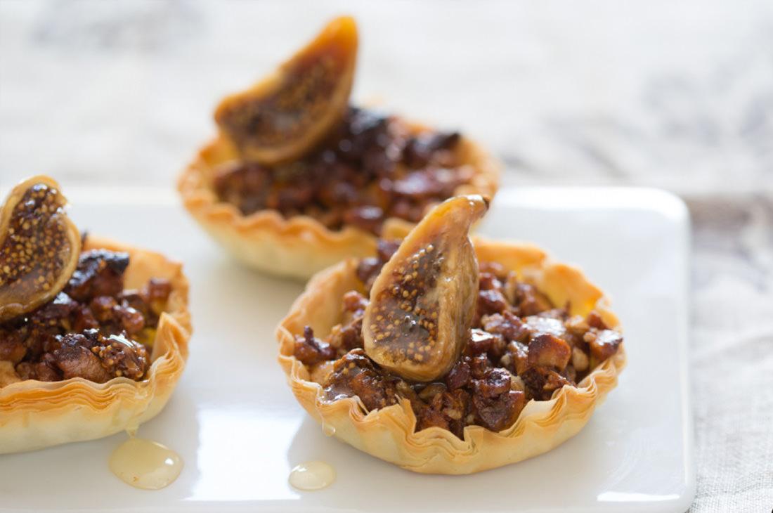 Fig & Nut phyllo tartlet recipe - Cecilia's Farm