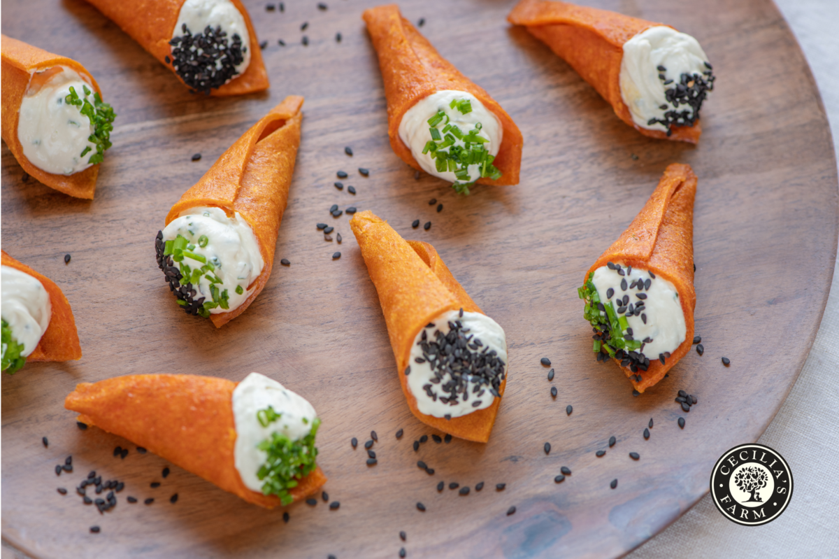 Cheese & Chive Mini-Cones | Recipe | Cecilia's Farm