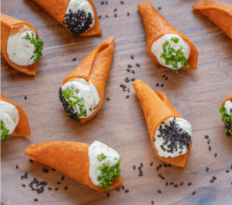 Cheese & Chive Mini-Cones Recipe - Cecilia's Farm