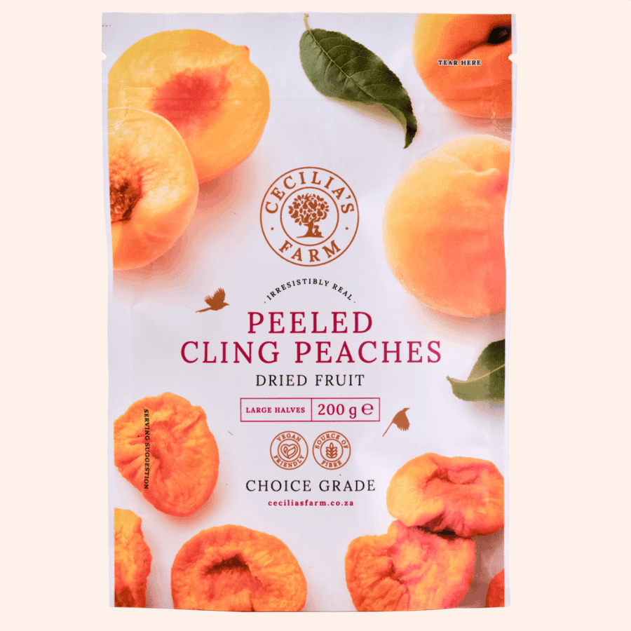 Dried Peeled Cling Peaches 200g | Cecilia's Farm